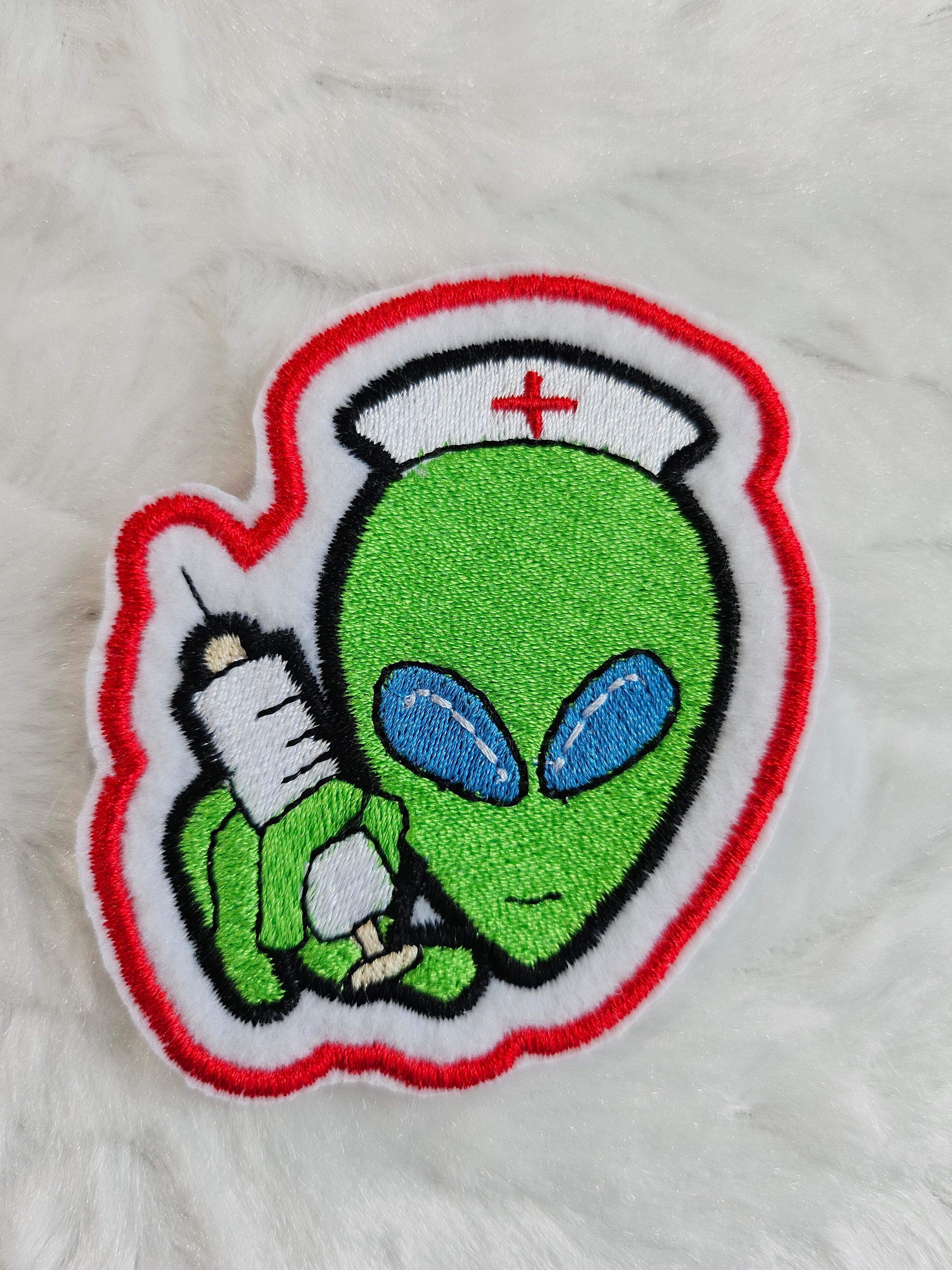 Male Alien Nurse Patch - Customizable! – Lou's Stitch Embroidery